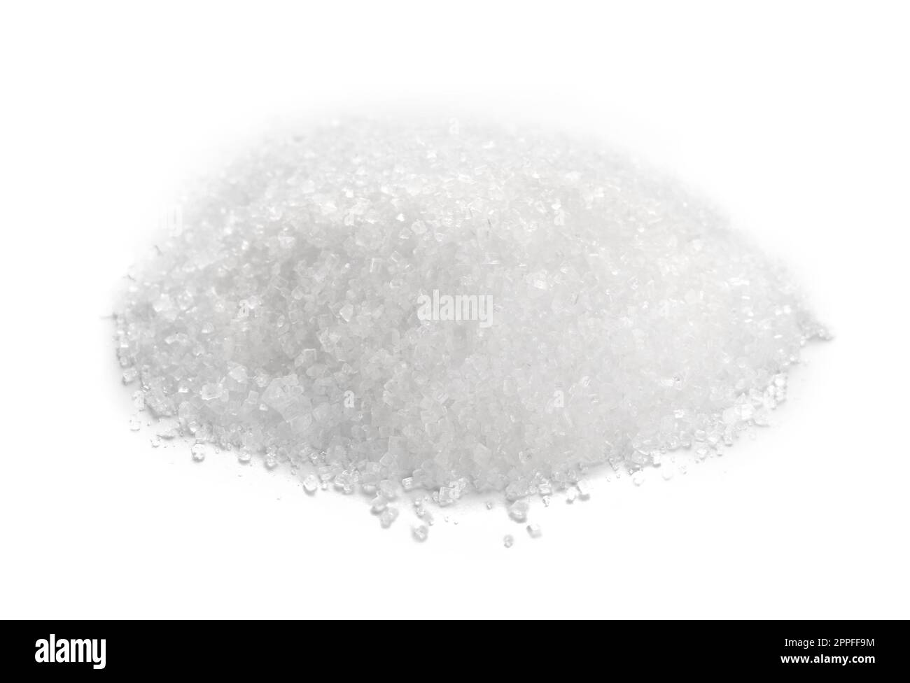 Pile of granulated sugar isolated on white Stock Photo - Alamy