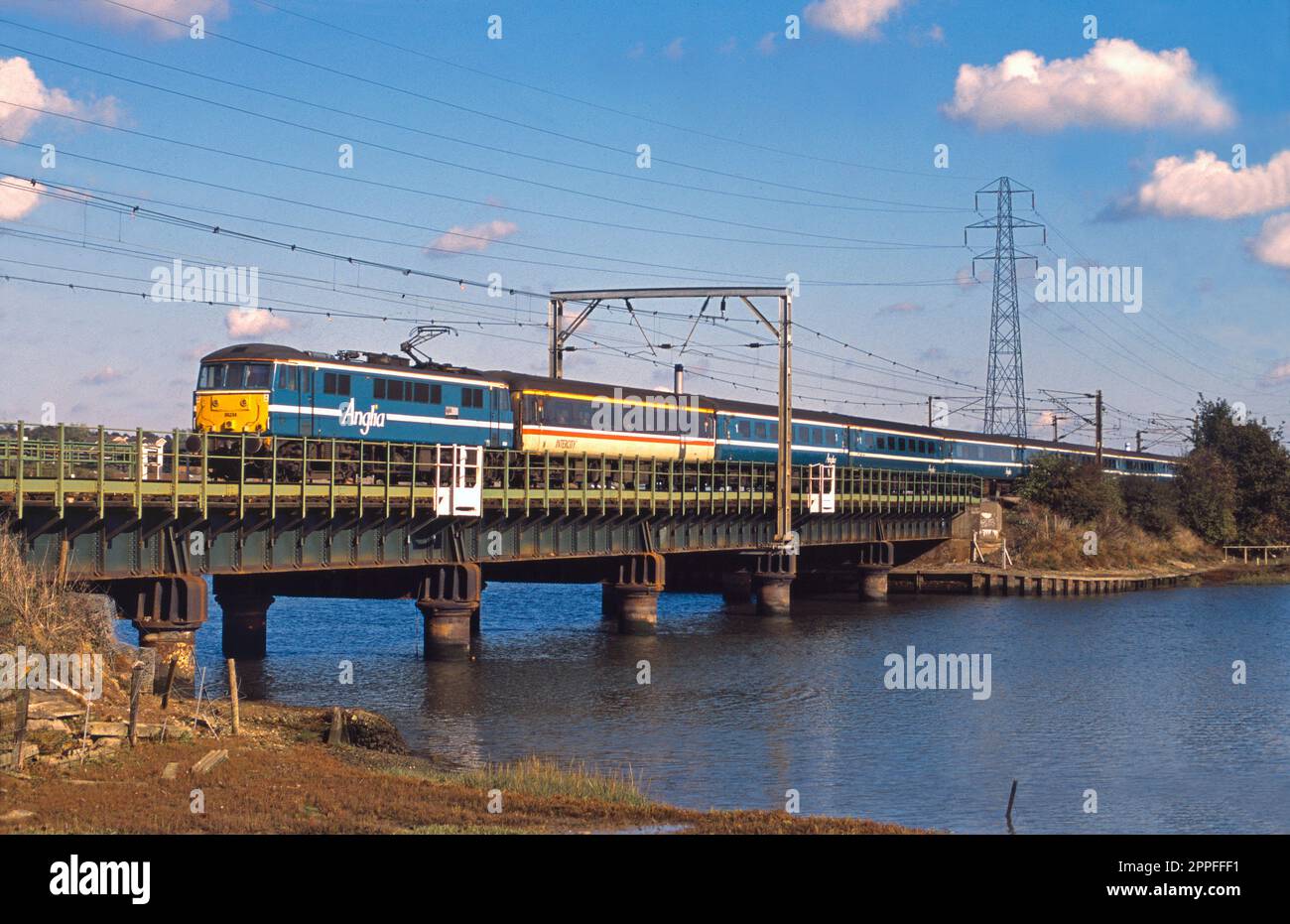 A Class 86 electric locomotive number 86234 working a Greater Anglia ...