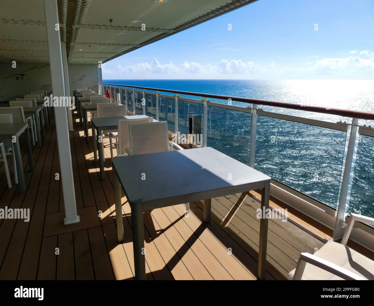 Puerto Plata, Dominican Republic - May 4, 2022: The upper desk area on ...