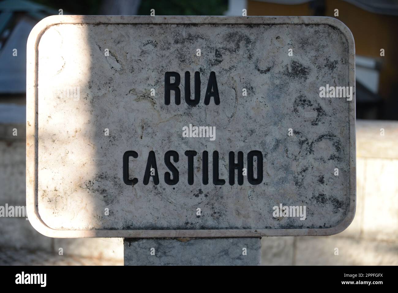 Street sign, Facades of houses, cityscapes in Lisbon -Lisboa- , the ...