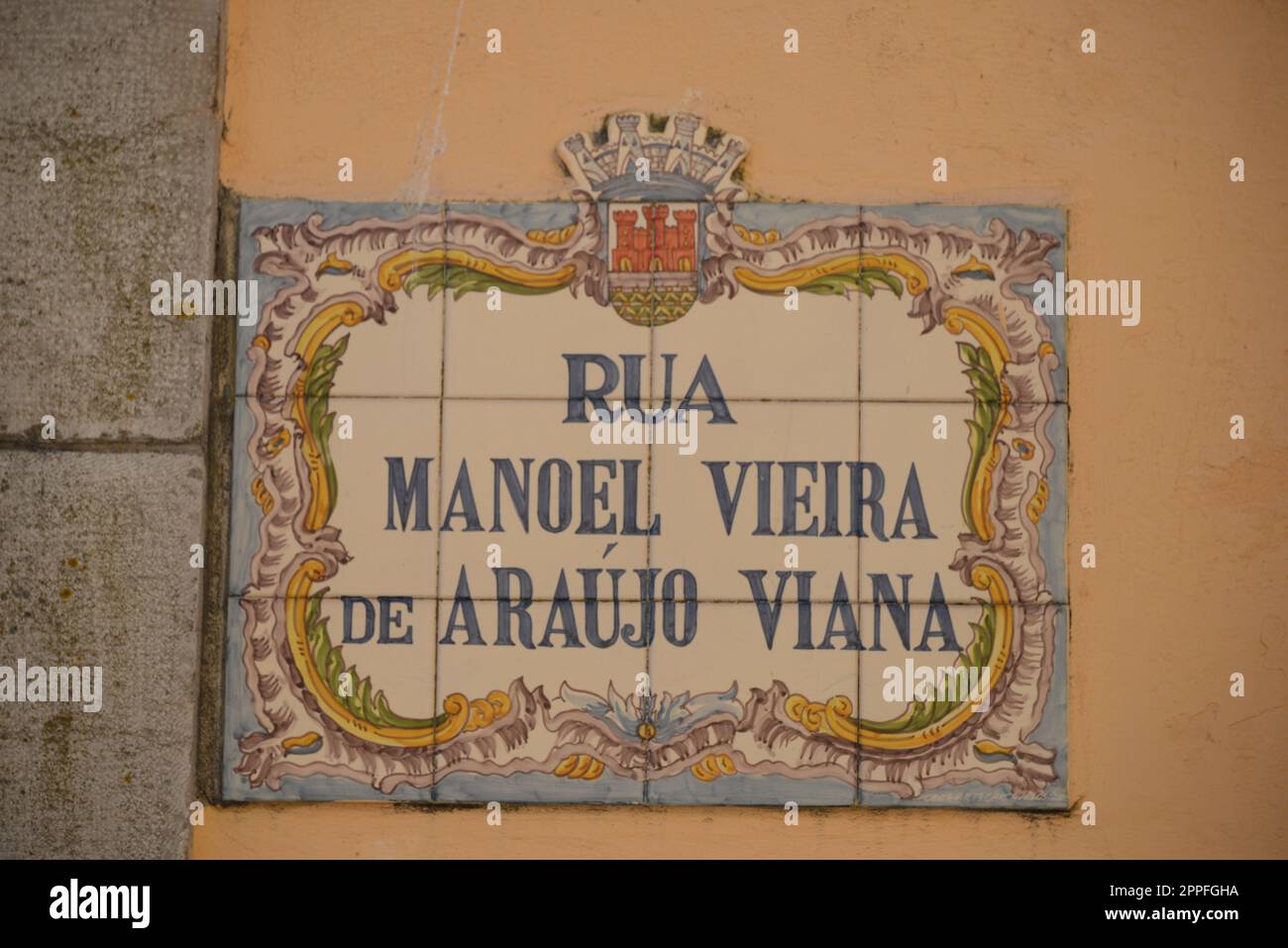 Street sign, Facades of houses, cityscapes in Lisbon -Lisboa- , the ...