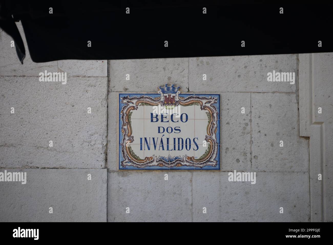 Street sign, Facades of houses, cityscapes in Lisbon -Lisboa- , the ...