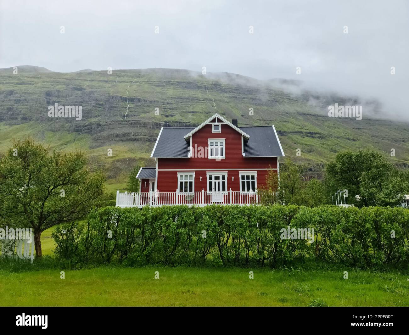 Seydisfjordur, Iceland - 23.June 2022: The famous town Seydisfjordur ...
