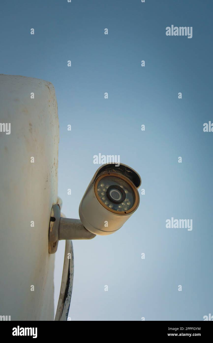 Low angle view cctv camera hi-res stock photography and images - Alamy