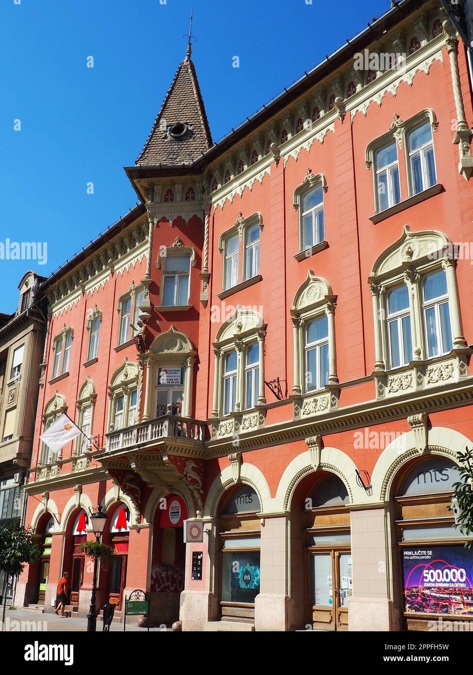 Subotica, Serbia, September 12. Subotica architecture, facades of ...