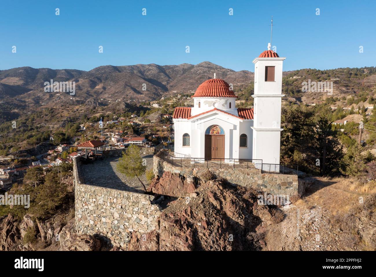 Chapel of Prophet Elias in Agridia village. Limassol District, Cyprus ...