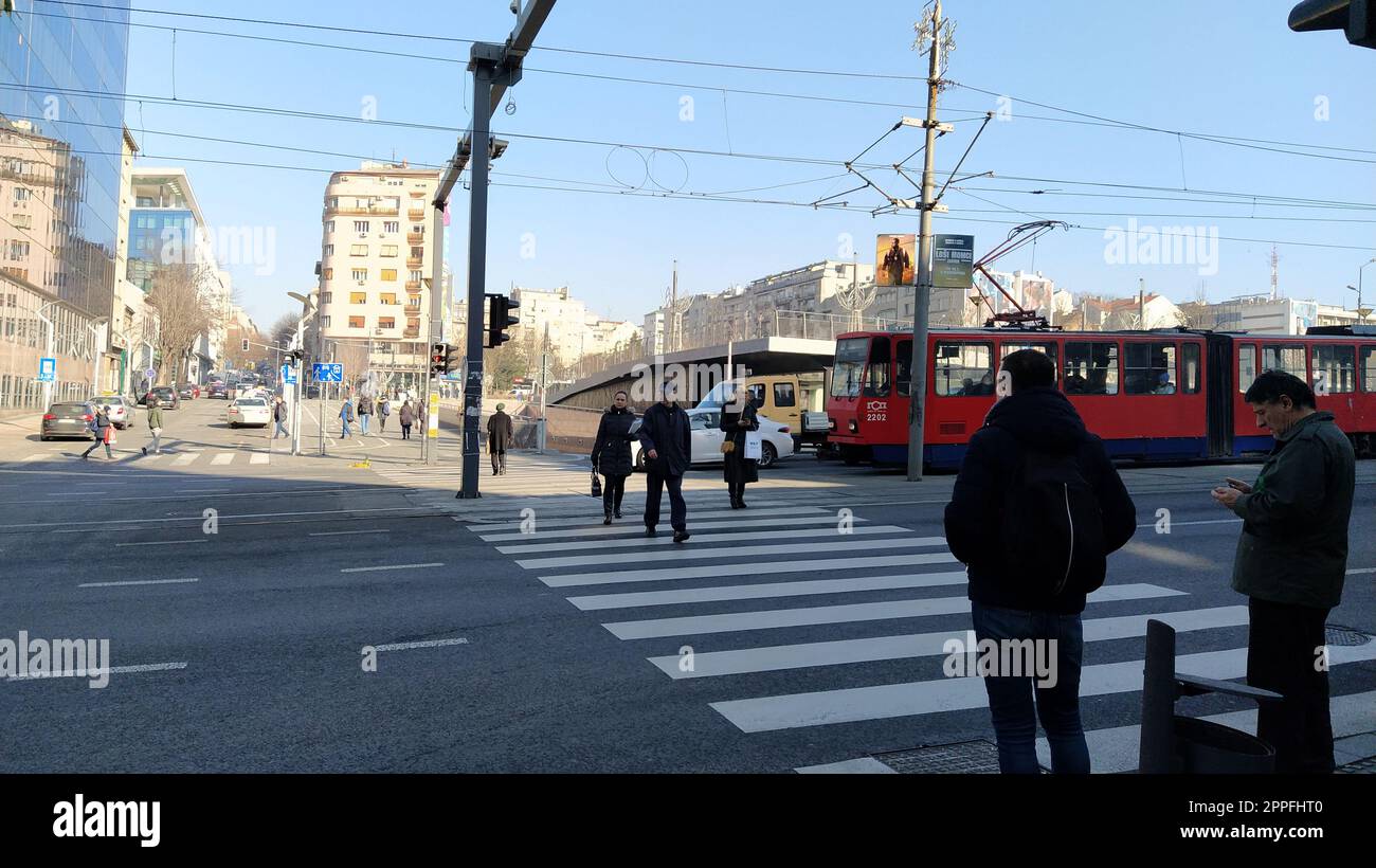 Road sign belgrade serbia hi-res stock photography and images - Alamy