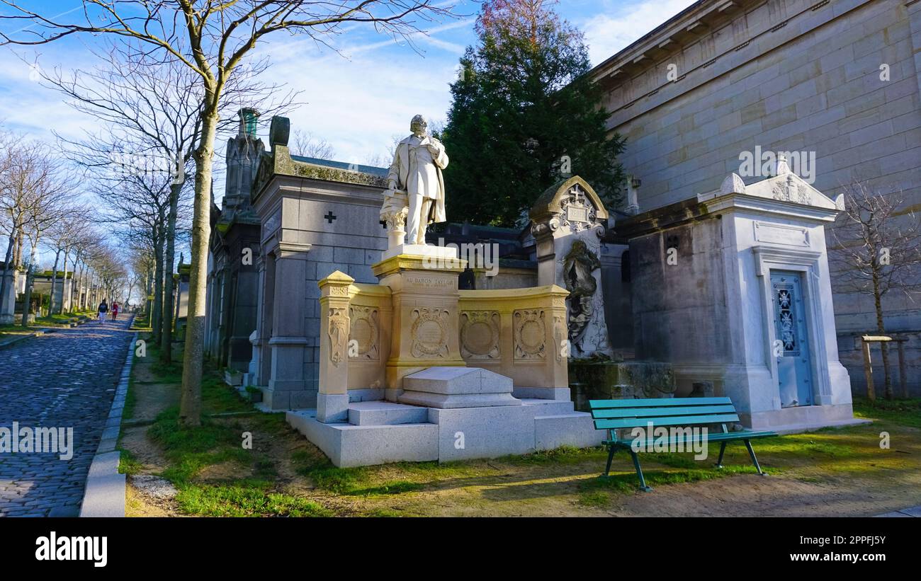 Graves and crypts in Pere Lachaise Cemetery, This cemetery is the final resting place for many ...