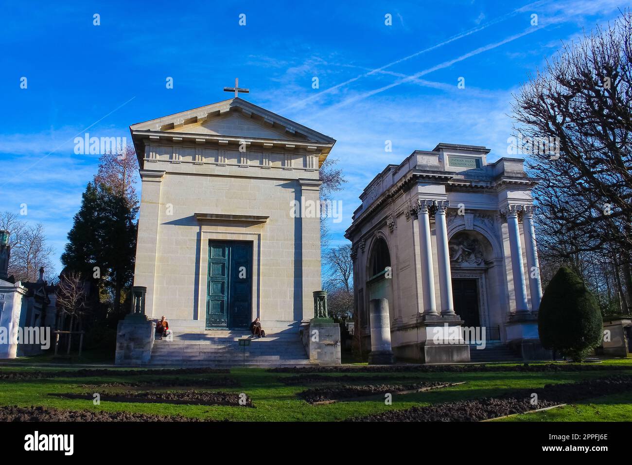 Graves and crypts in Pere Lachaise Cemetery, This cemetery is the final resting place for many ...