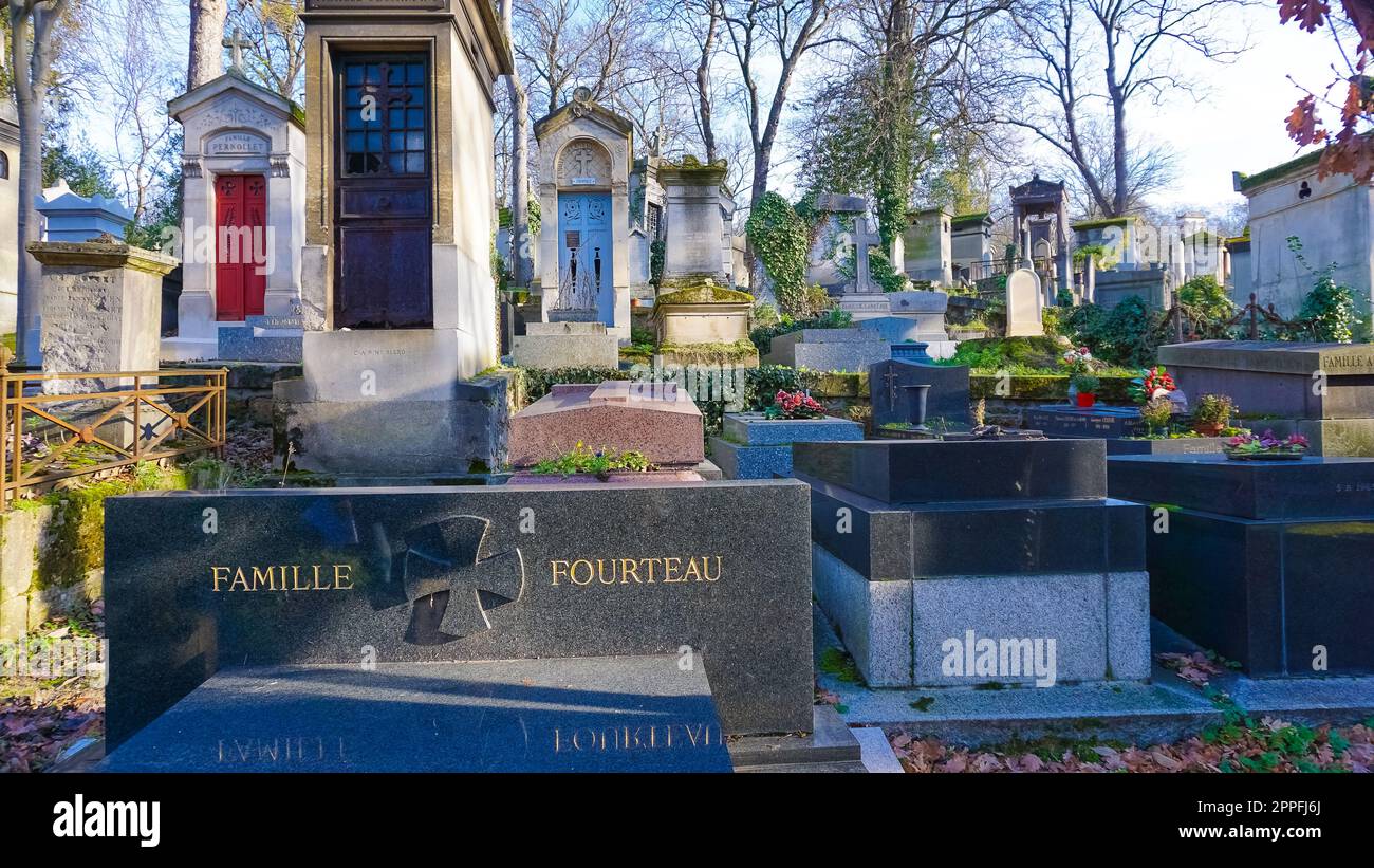 Graves and crypts in Pere Lachaise Cemetery, This cemetery is the final ...