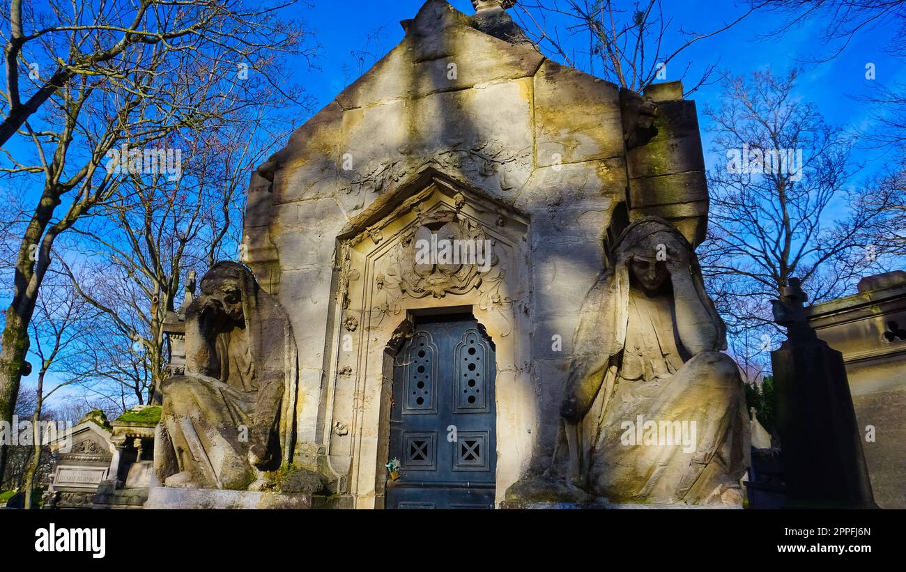 Graves and crypts in Pere Lachaise Cemetery, This cemetery is the final resting place for many ...