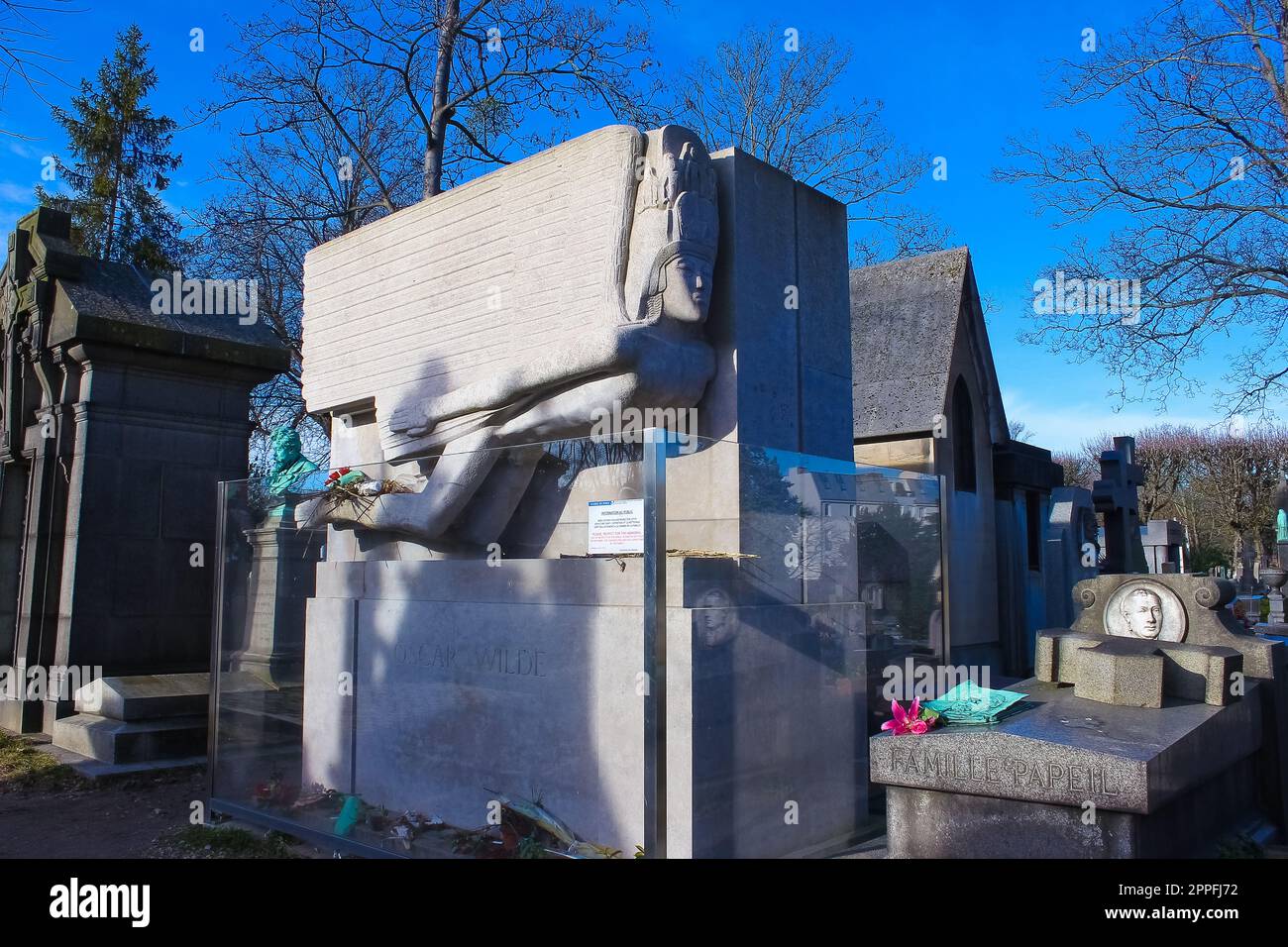 Graves and crypts in Pere Lachaise Cemetery, This cemetery is the final resting place for many ...