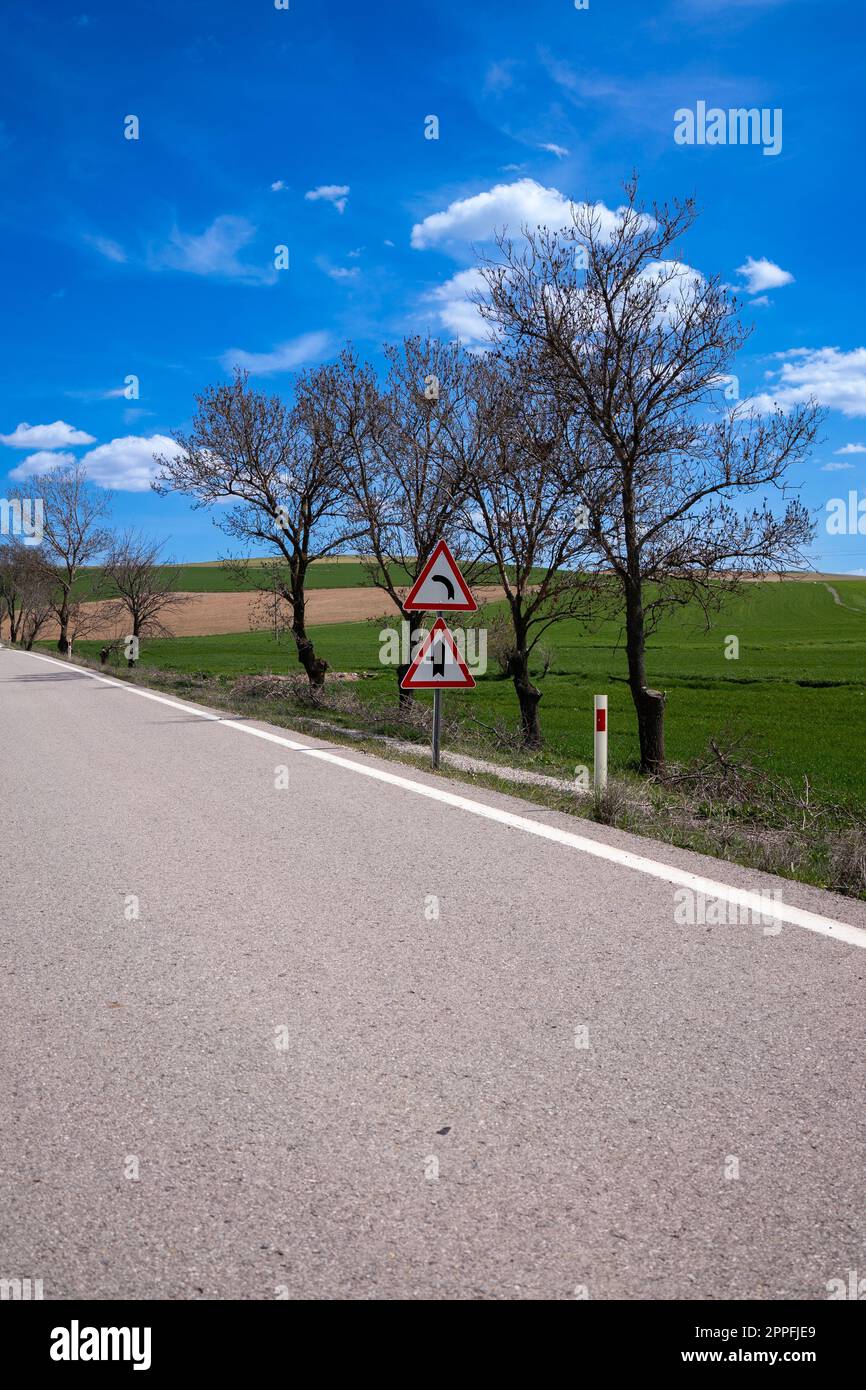 Direction signs on highway in hi-res stock photography and images - Alamy