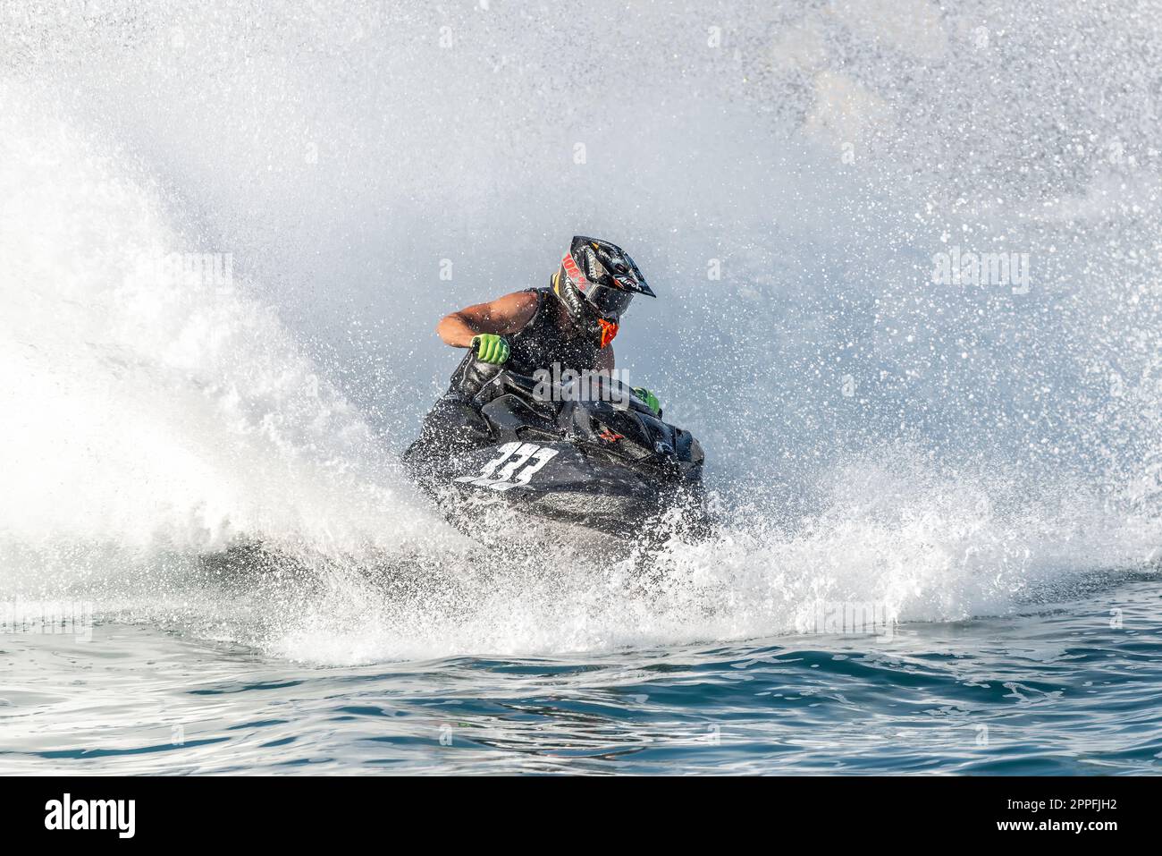 Limassol, Cyprus - November 26, 2022: Jet ski rider during competition ...