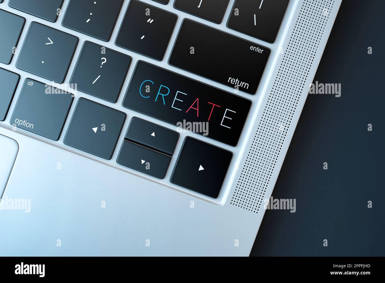 Create. Technology concept. 3D Rendering Stock Photo - Alamy