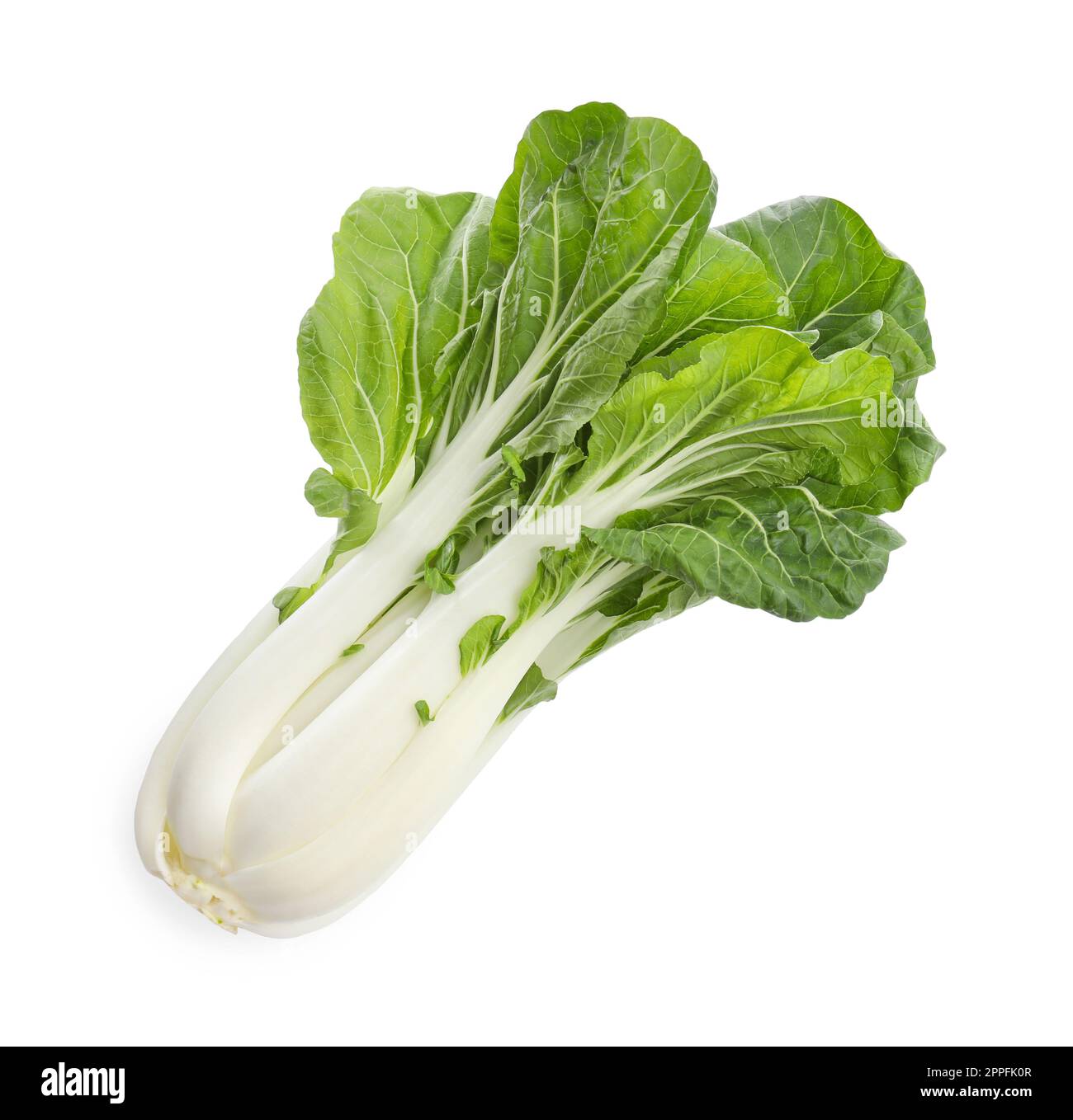 Fresh green pak choy cabbage isolated on white, top view Stock Photo ...