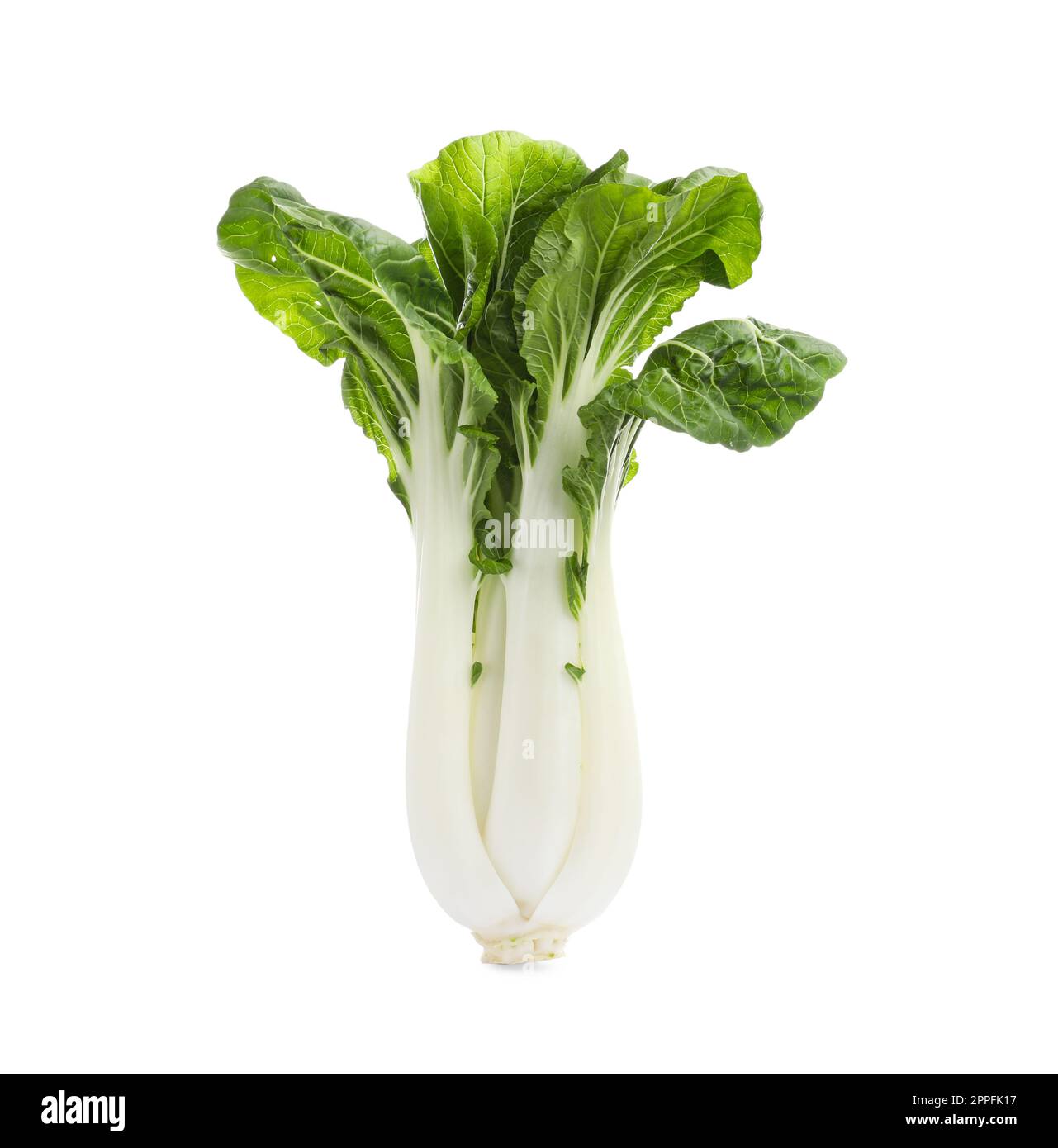 Fresh green pak choy cabbage isolated on white, top view Stock Photo ...