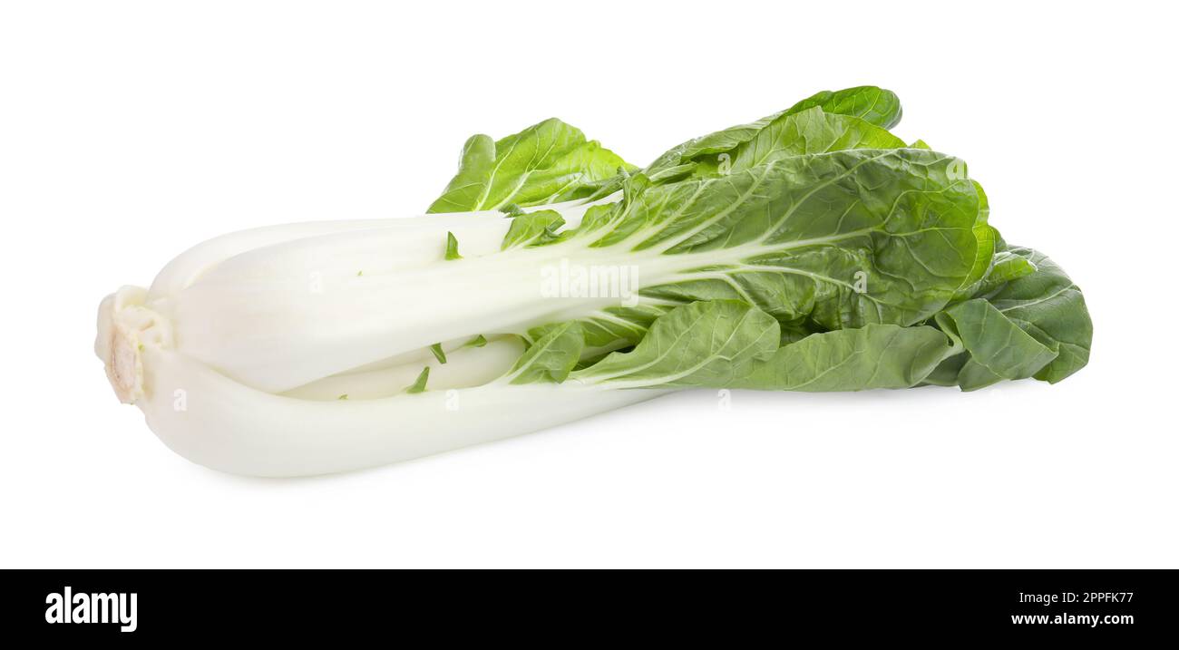 Fresh green pak choy cabbage isolated on white Stock Photo - Alamy