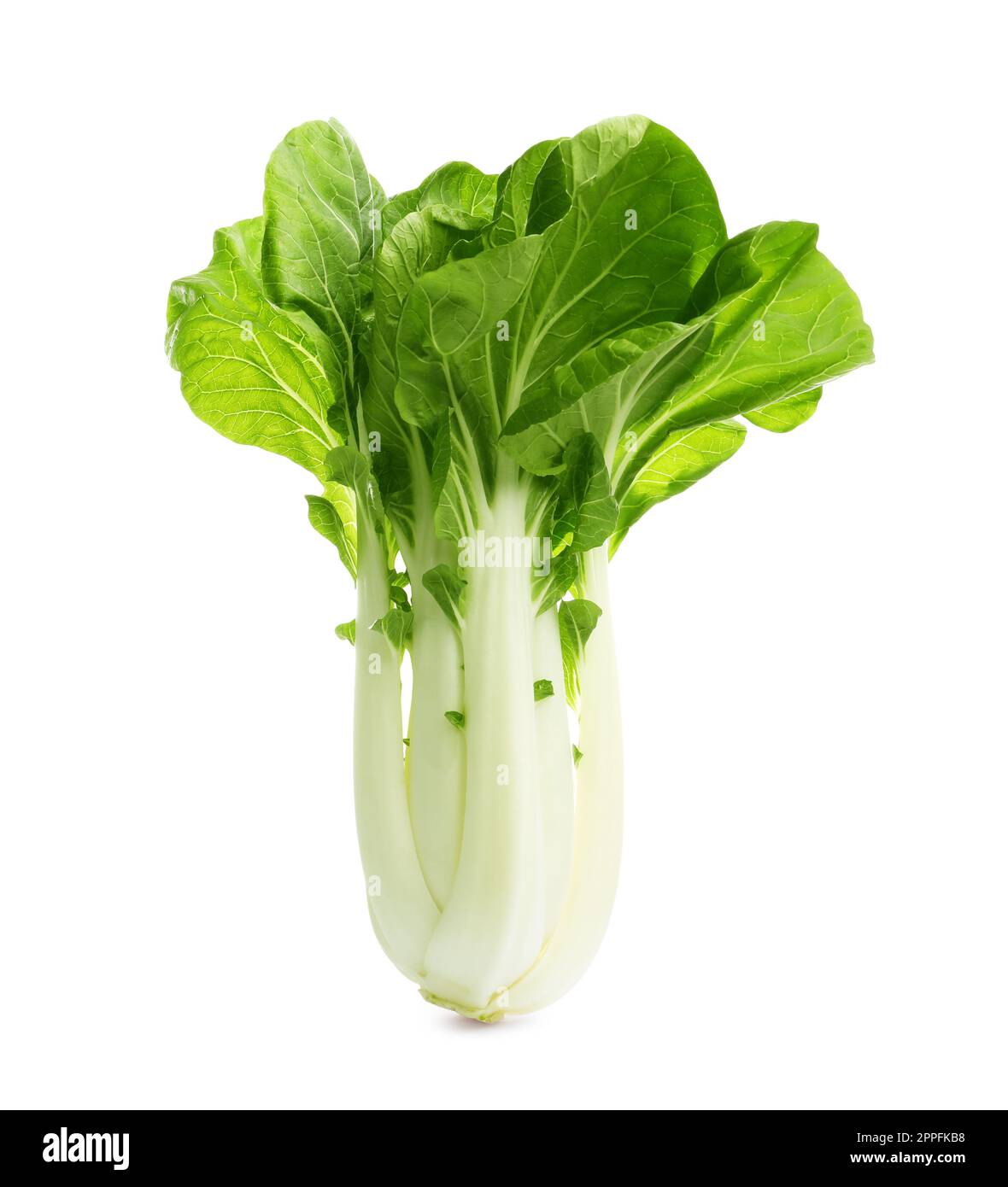 Fresh green pak choy cabbage isolated on white, top view Stock Photo ...
