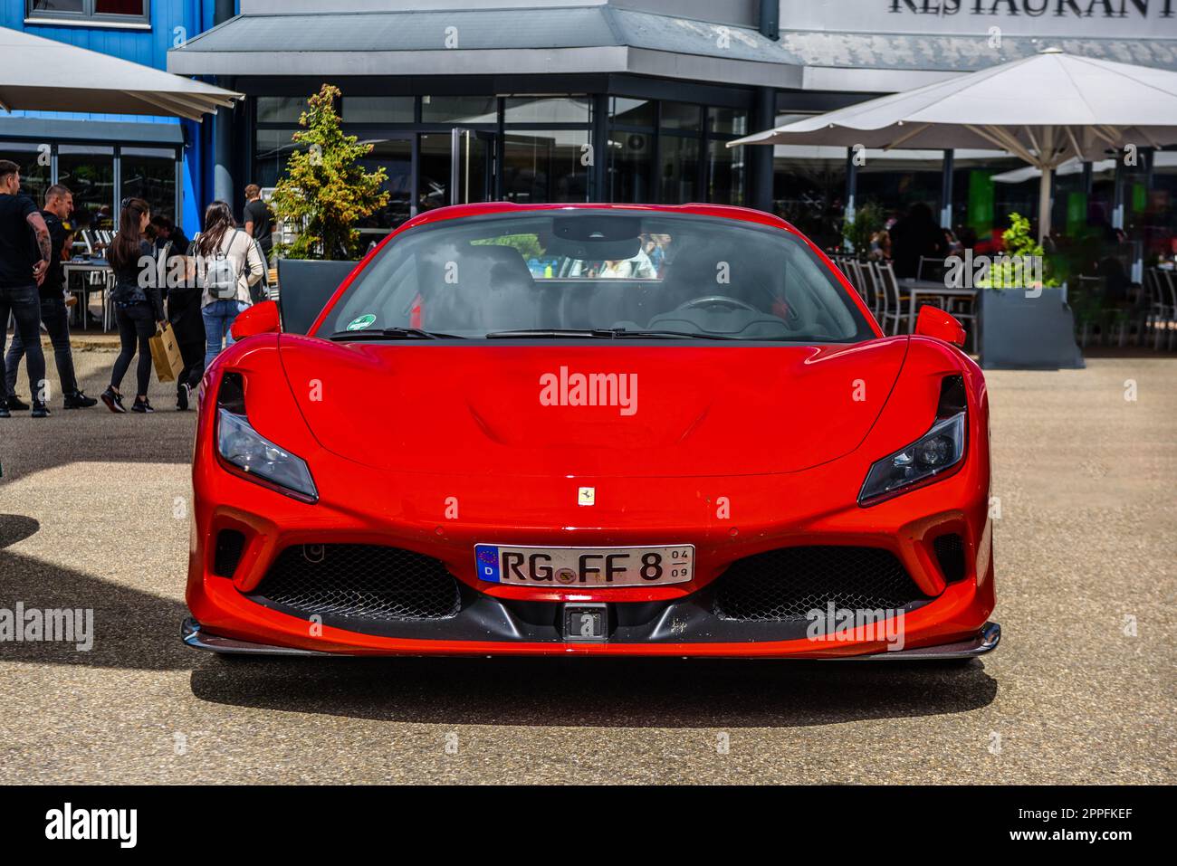 SINSHEIM, GERMANY - MAI 2022: red Ferrari F8 Type F142MFL Stock Photo ...