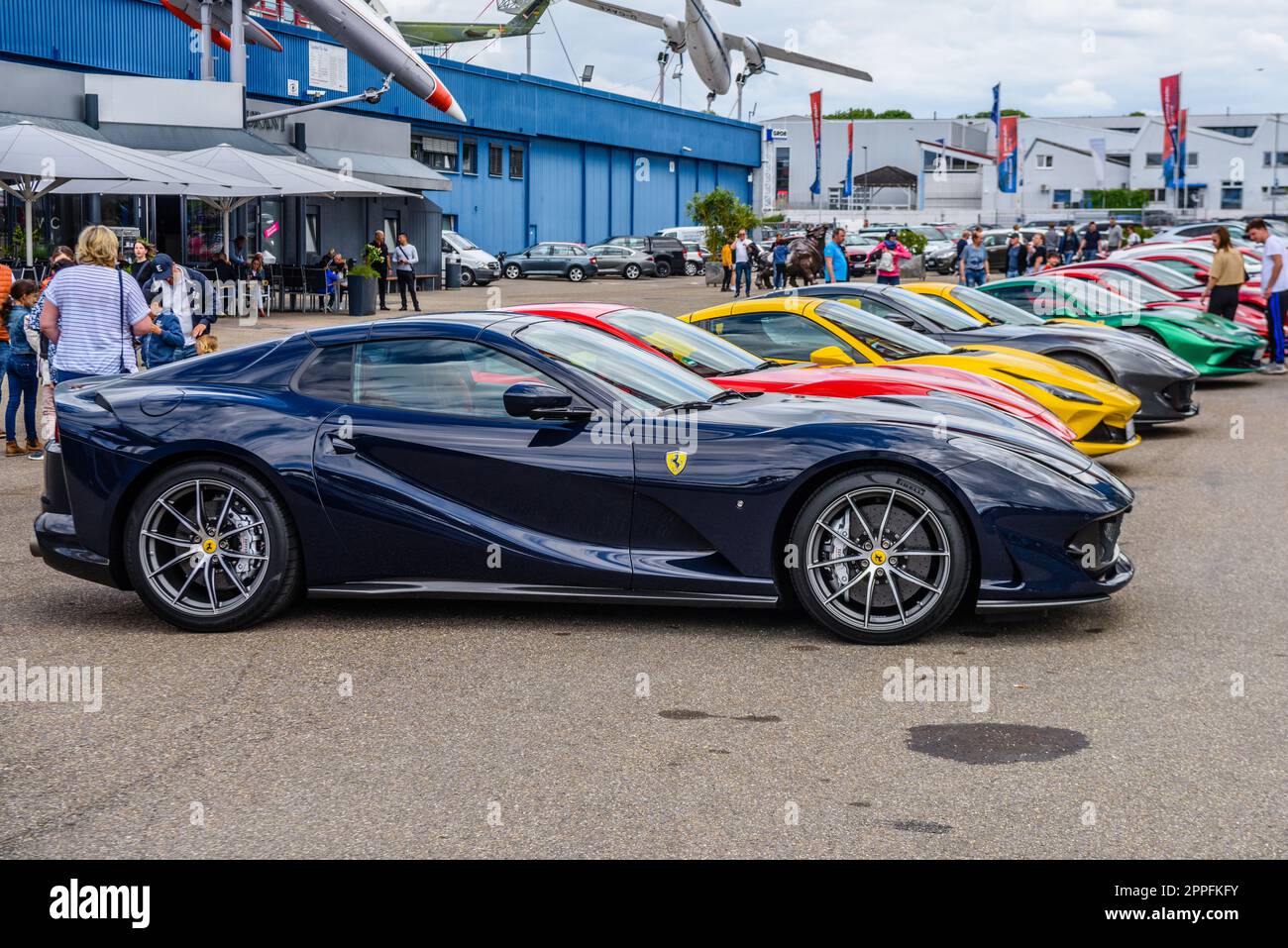 2019 blue ferrari 812 superfast hi-res stock photography and images - Alamy