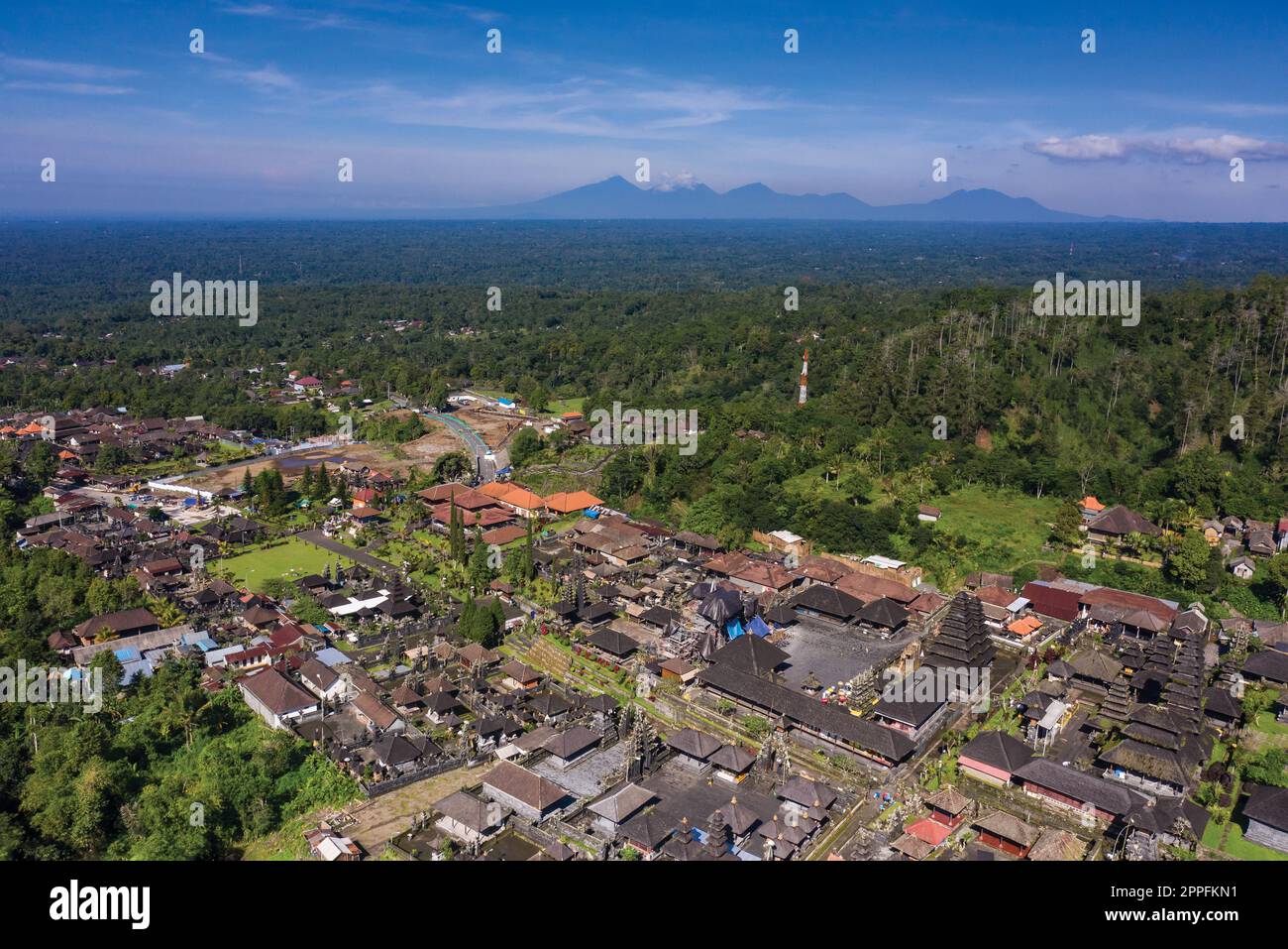 Aerial view of Besakih mother temple in Bali Indonesia Stock Photo - Alamy