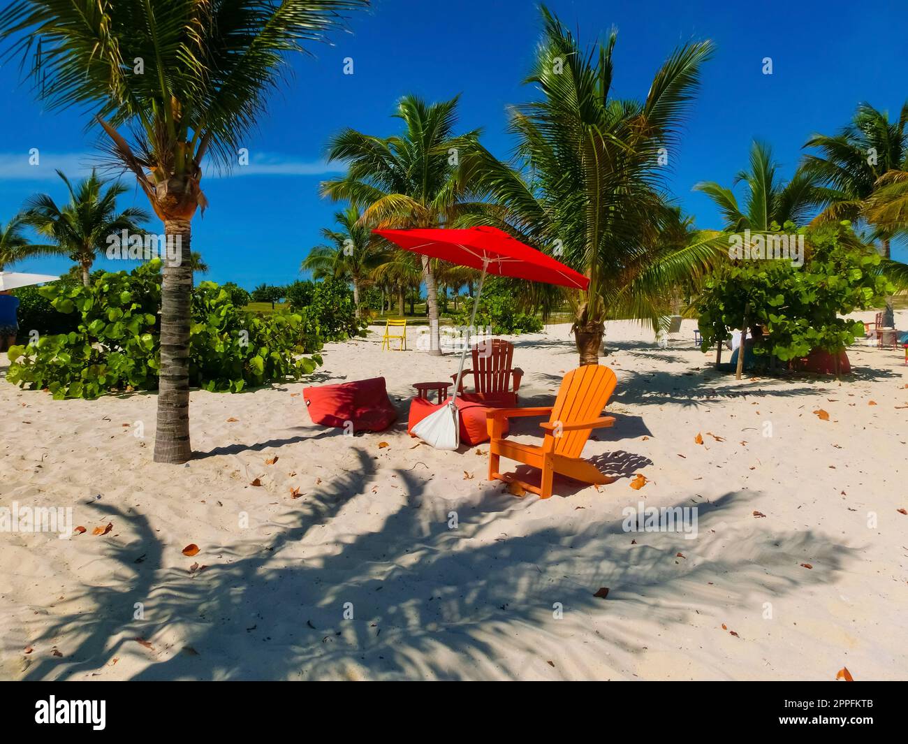 The white sand beach on Ocean Cay island Stock Photo - Alamy