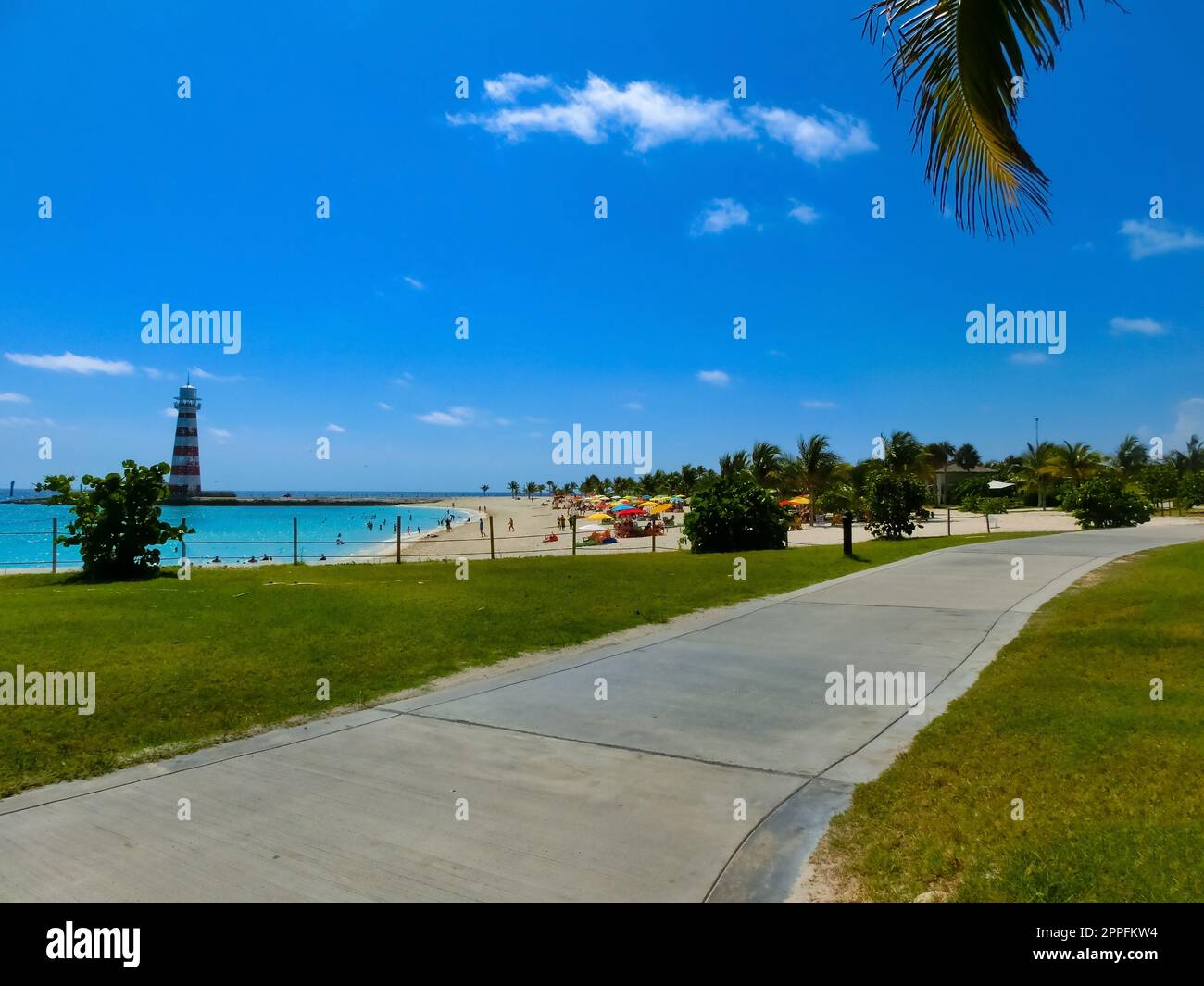 The white sand beach on Ocean Cay island Stock Photo - Alamy