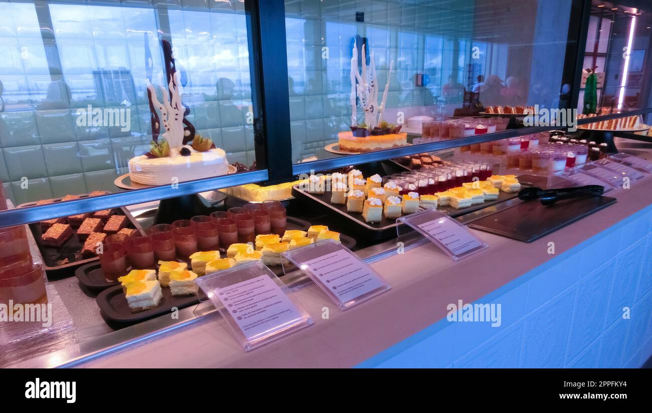 Dining Room Buffet aboard the luxury abstract cruise ship Stock Photo ...