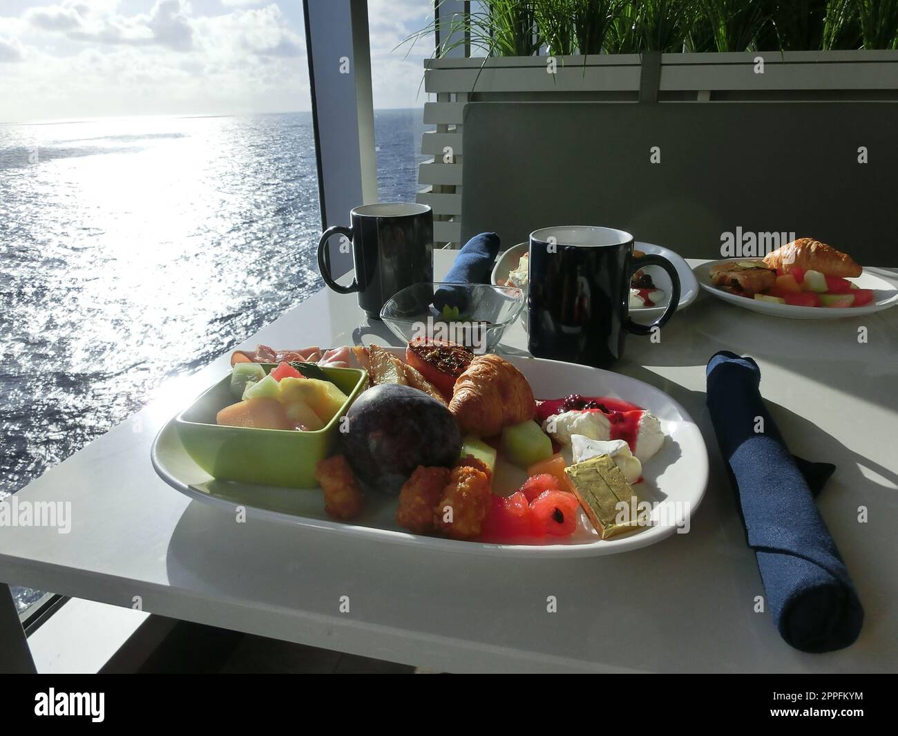 Dining Room Buffet aboard the abstract luxury cruise ship Stock Photo ...