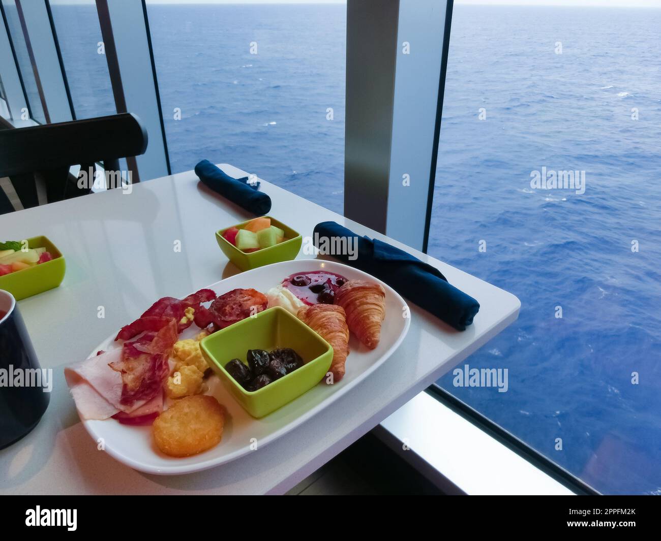 Dining Room Buffet aboard the abstract luxury cruise ship Stock Photo ...
