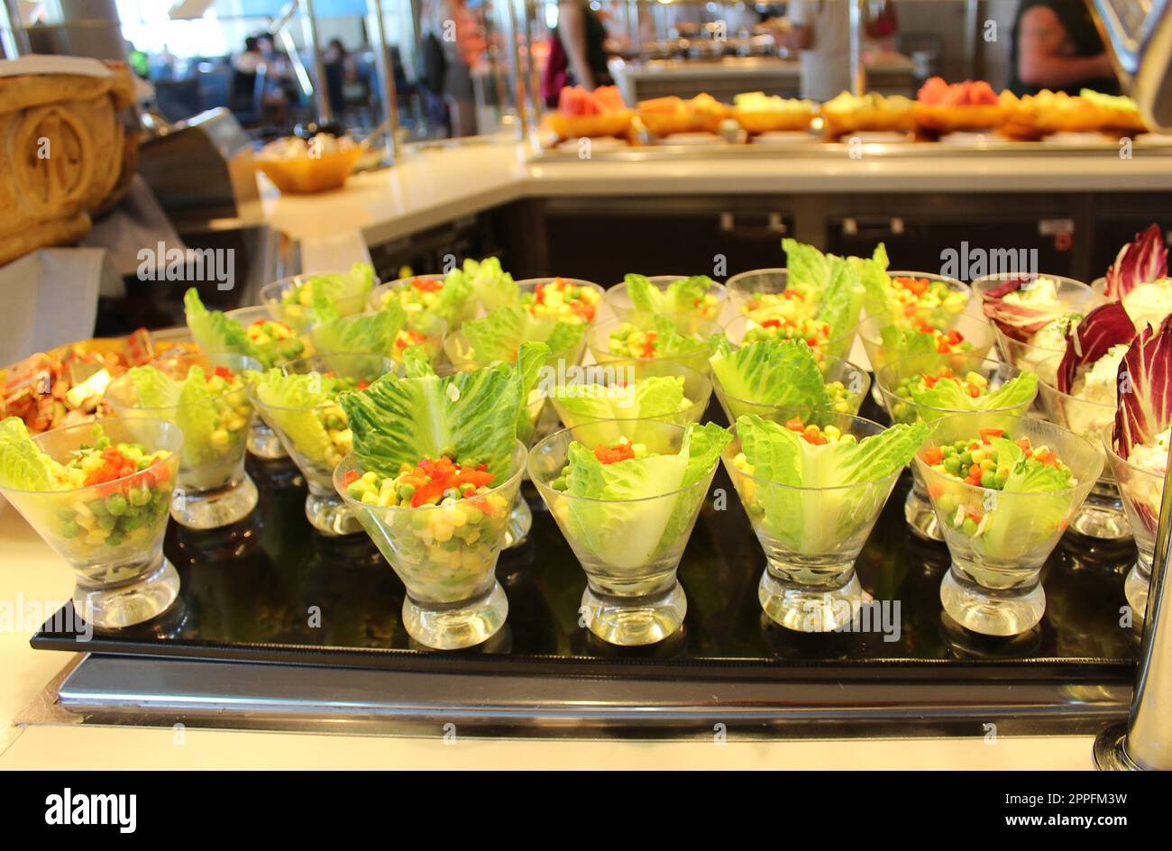 Dining Room Buffet aboard the luxury abstract cruise ship Stock Photo ...