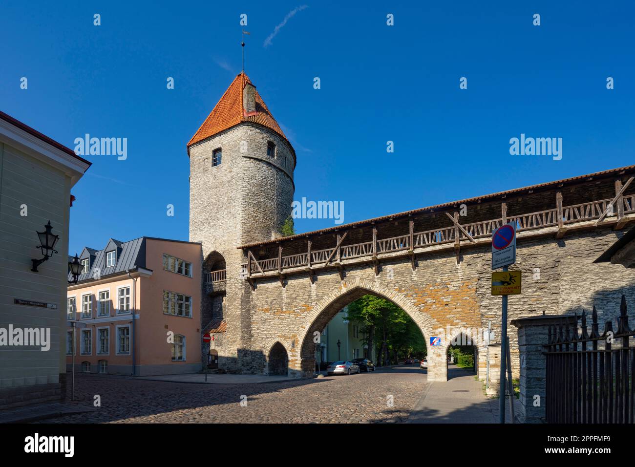 Nun's tower and city wall platform in Tallinn, Estonia Stock Photo - Alamy