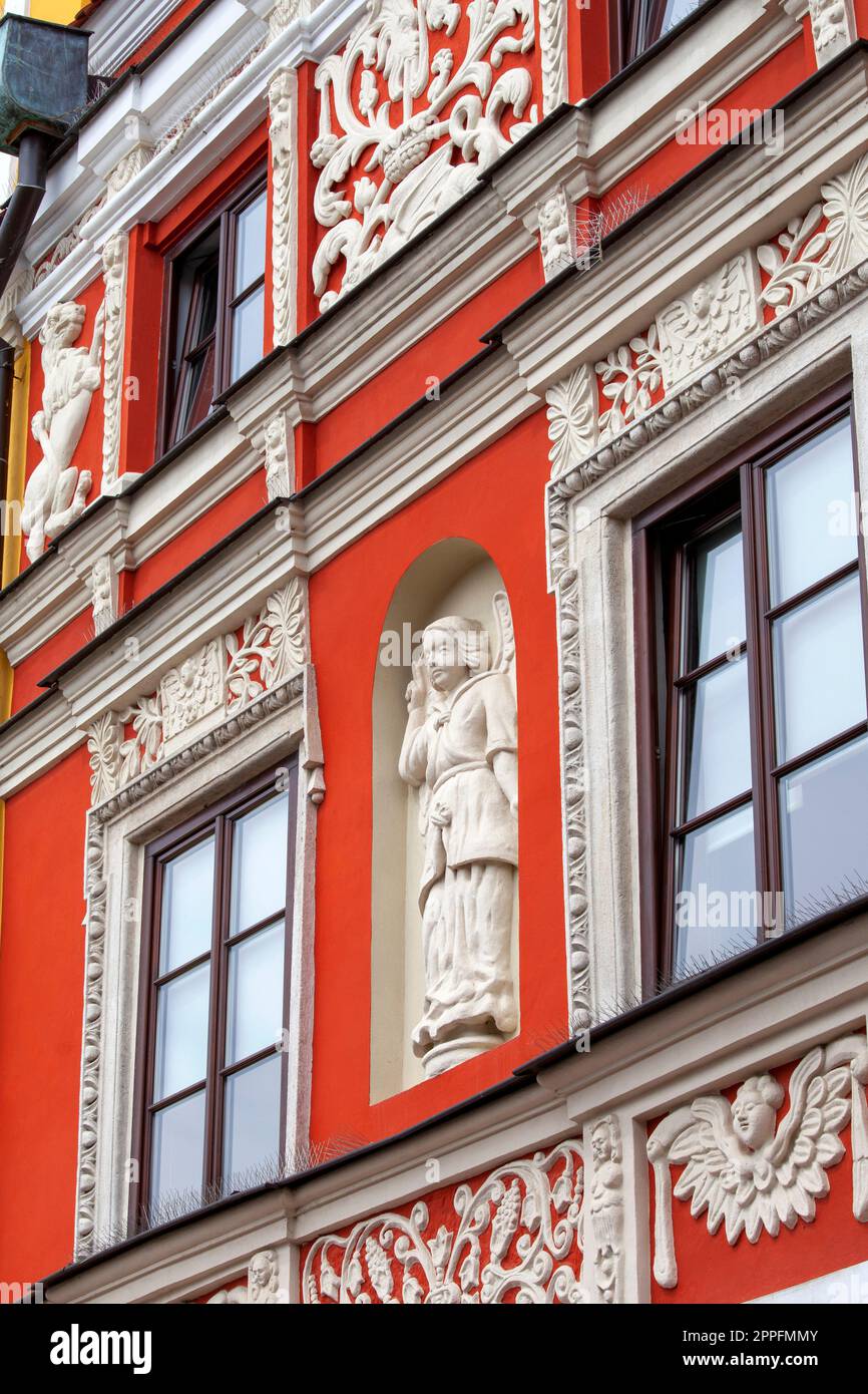 Medieval armenian tenement houses, colorful mannerist-baroque building ...