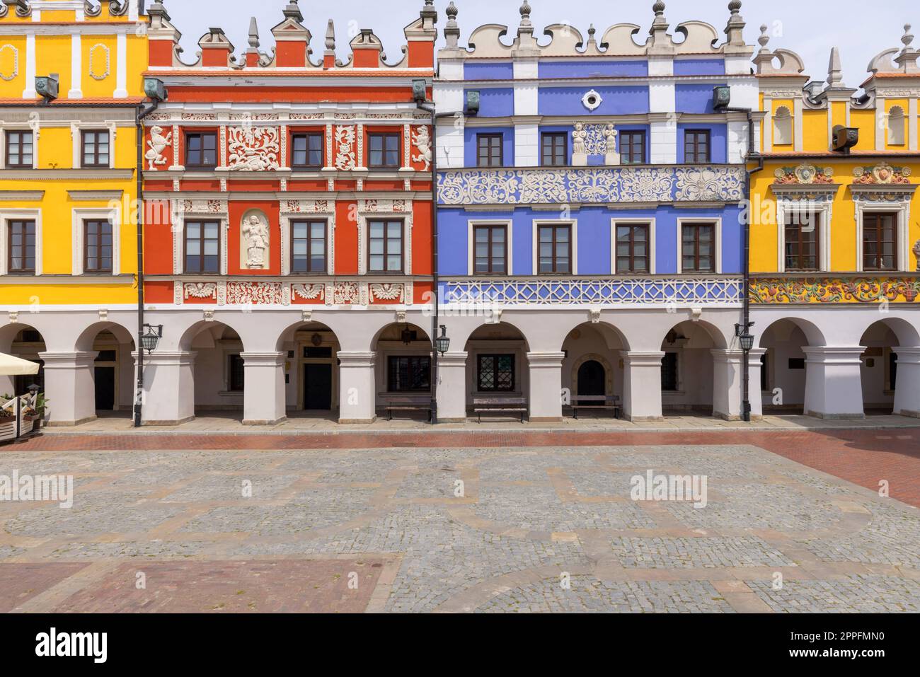 Medieval armenian tenement houses , colorful mannerist-baroque tenement ...