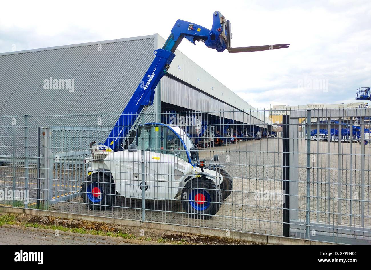 Schmidt telescopic handler equipped with fork Stock Photo - Alamy