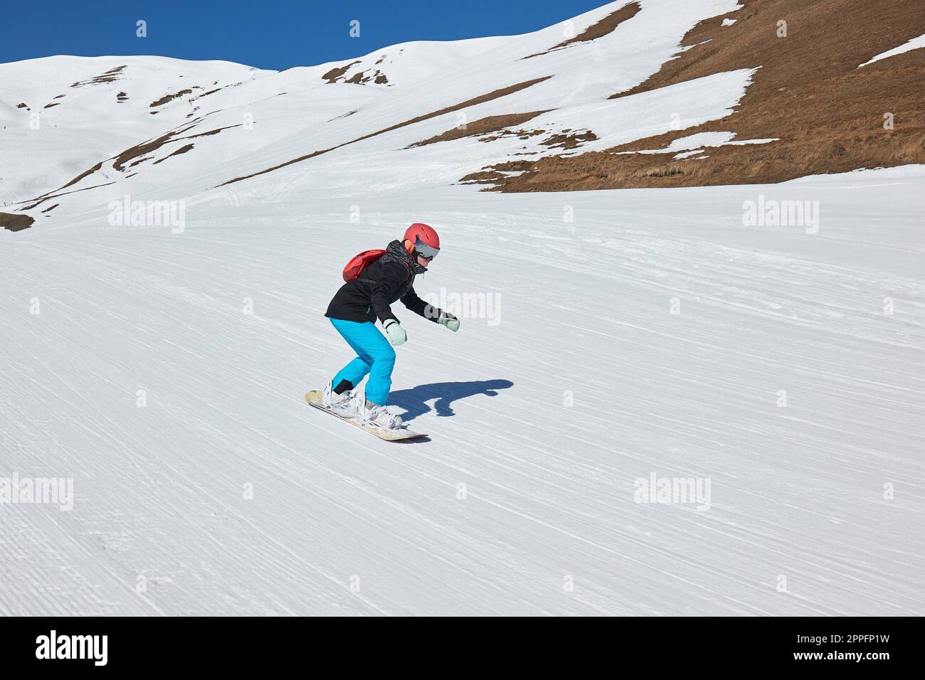 Snowboard girl board hi-res stock photography and images - Alamy