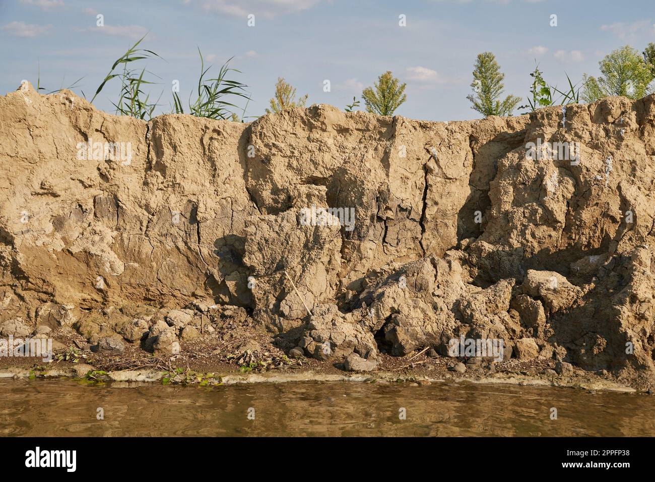 River bank erosion in a turn Stock Photo - Alamy