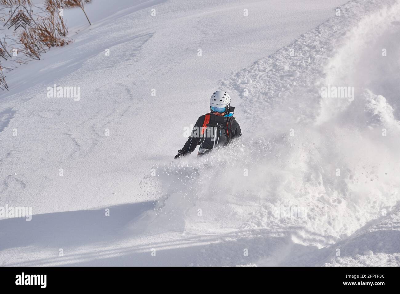 Snowboarding in fresh powder hi-res stock photography and images - Alamy