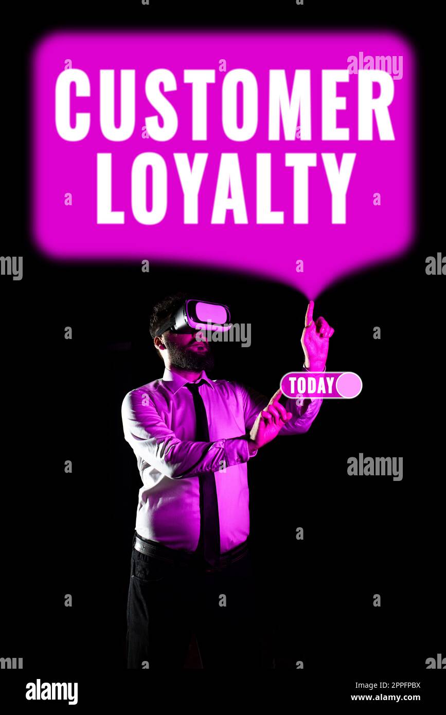 Text caption presenting Customer Loyalty. Business concept buyers ... Text caption presenting Customer Loyalty. Business concept buyers ...