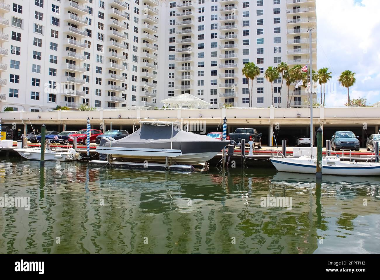 Cityscape of Ft. Lauderdale, Florida showing the beach and the city ...