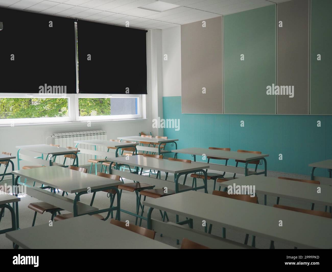 Lecture room with empty seats. Business seminar education. Modern new ...