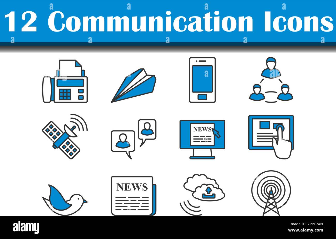 Communication Icon Set Stock Vector Image & Art - Alamy