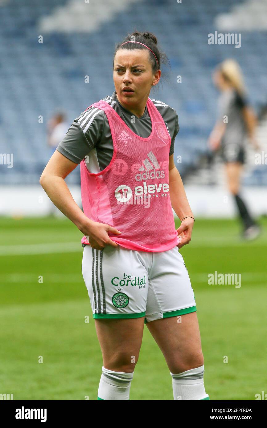 Amy Gallacher, who plays as a forward for Celtic football club. Image ...