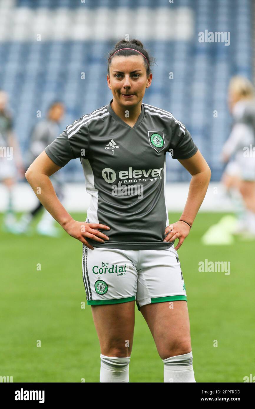 Amy Gallacher, who plays as a forward for Celtic football club. Image ...