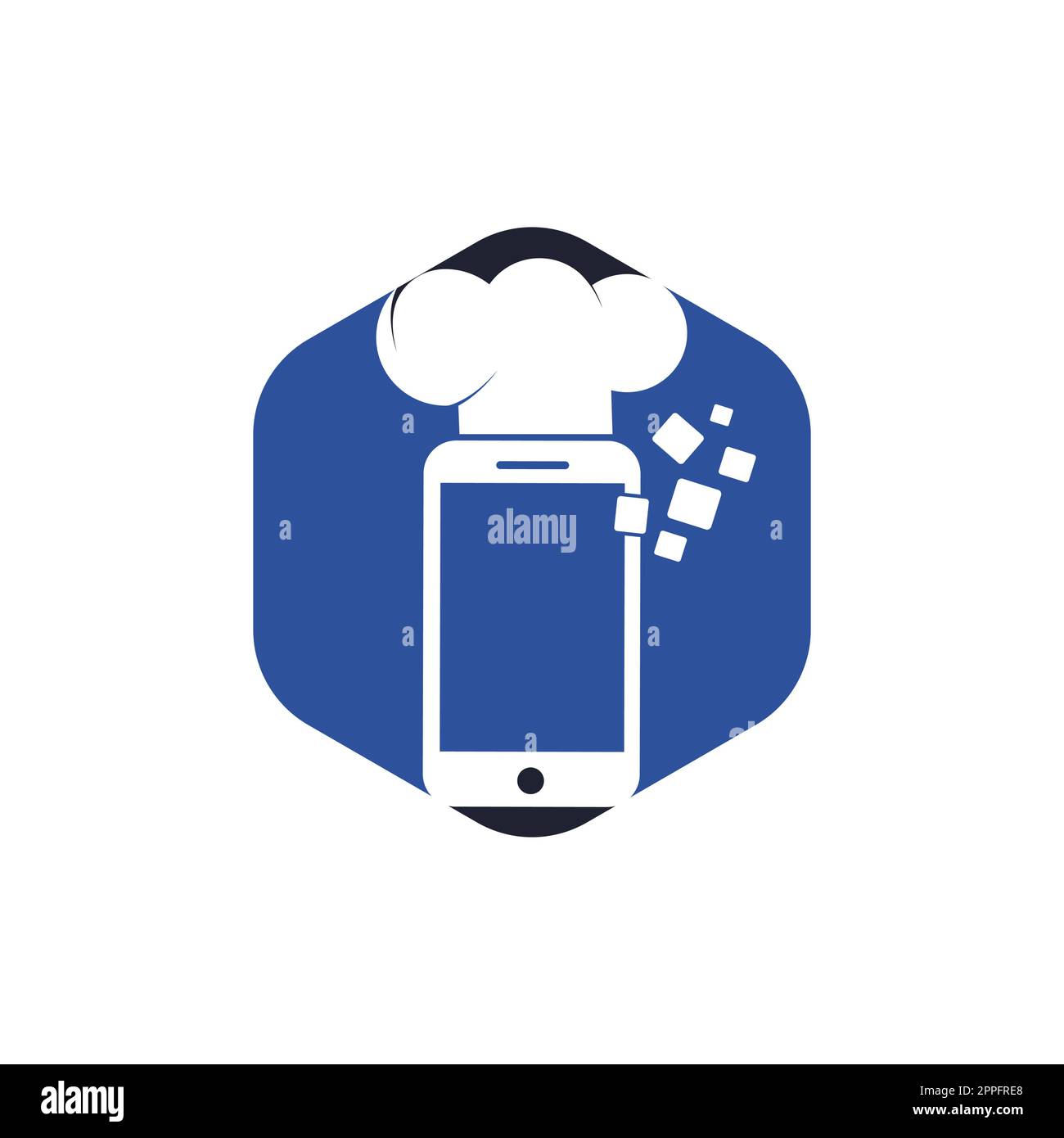 Mobile chef logo vector design. Food phone online logo vector icon ...