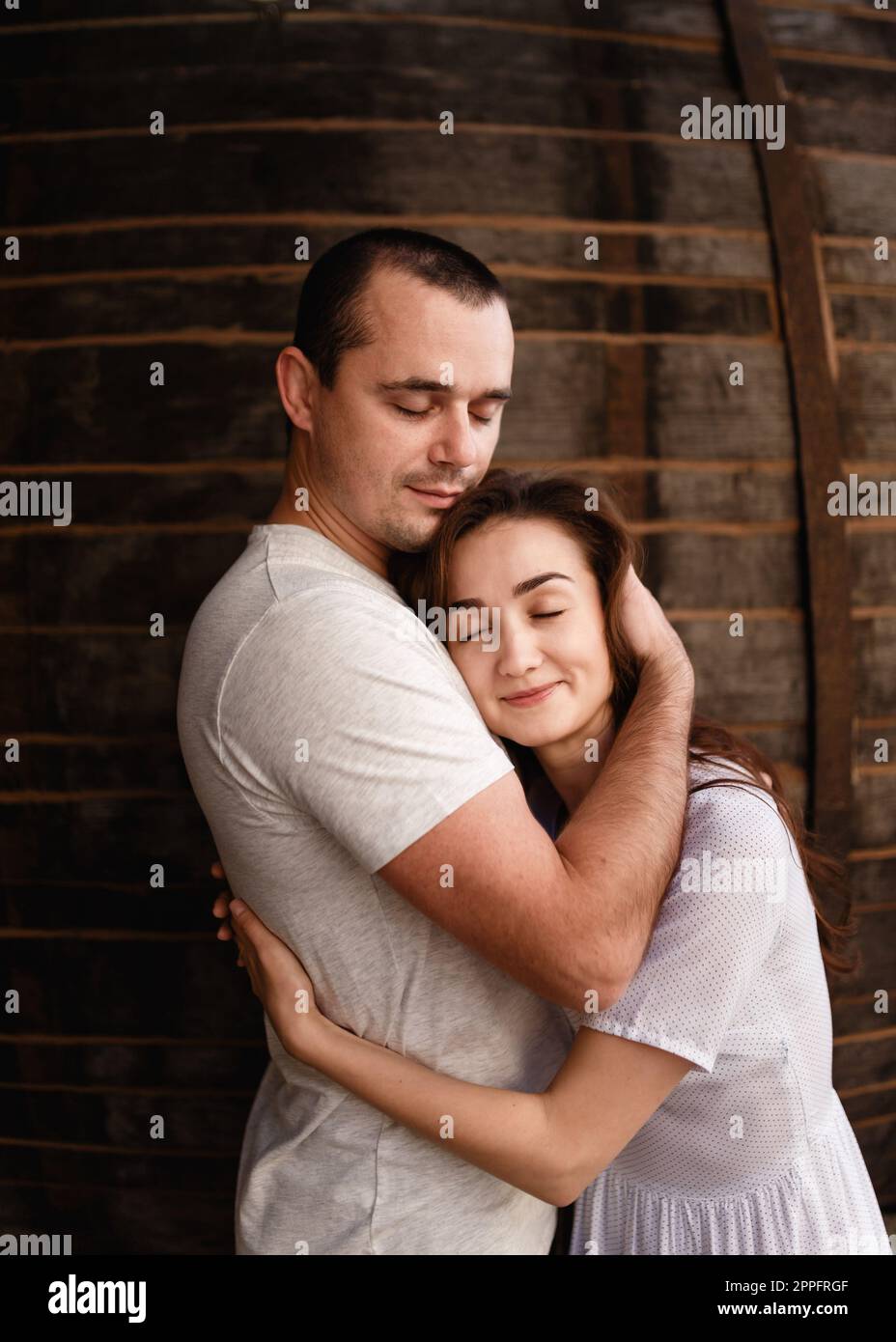 Romantic evening embrace in hi-res stock photography and images - Alamy