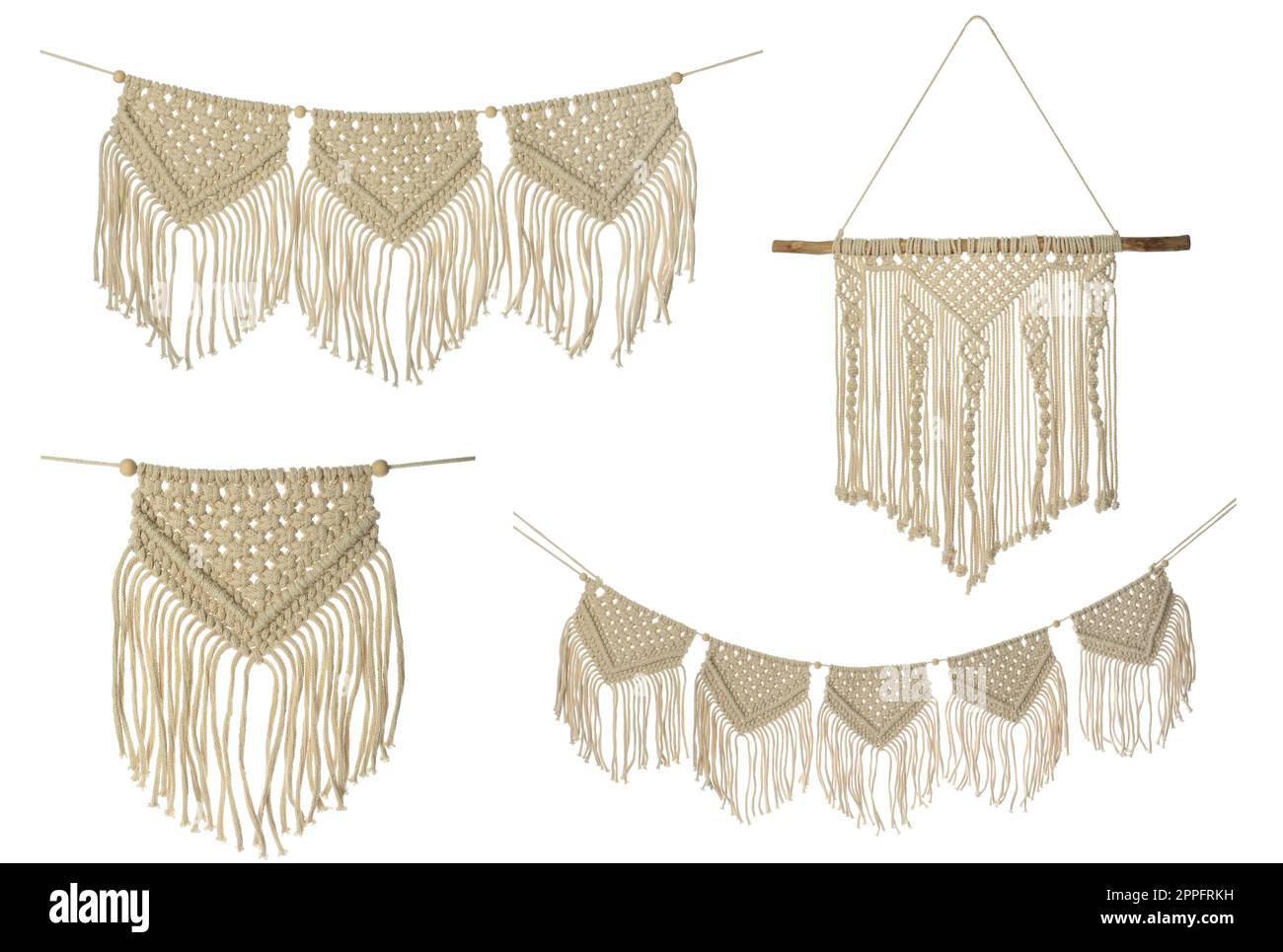 White macrame cord isolated Cut Out Stock Images & Pictures - Alamy