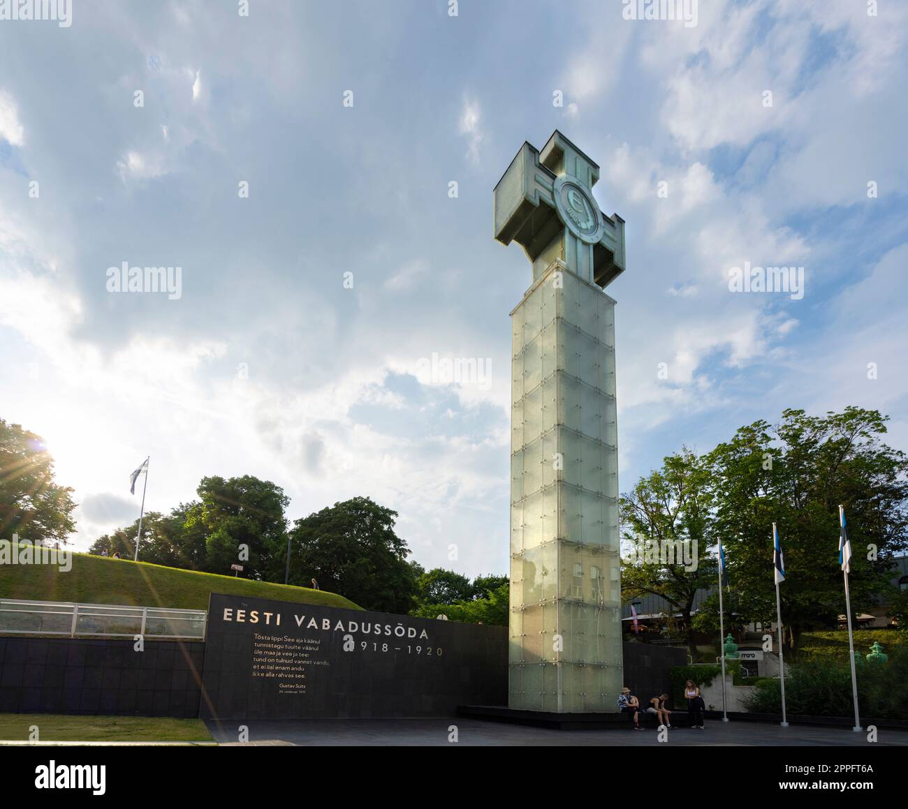 Victory Column of the Independence of Estonia in Tallinn Stock Photo ...