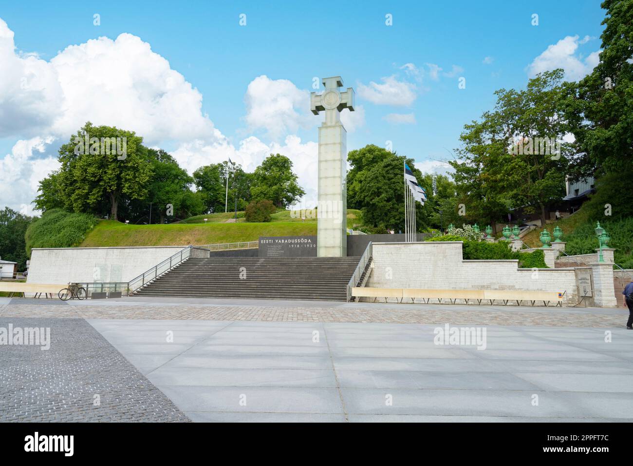 Victory Column of the Independence of Estonia in Tallinn Stock Photo ...